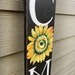 WELCOME SIGN, Rustic Sunflower Wood Welcome Sign, Vertical Front Door ...