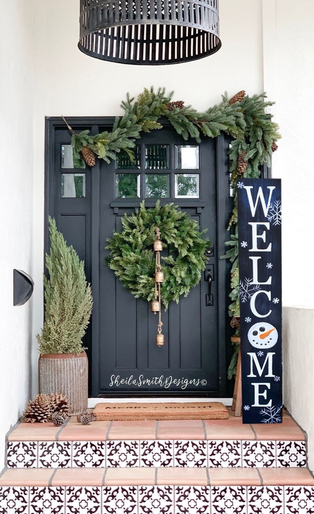 Snowman Winter Welcome Sign, Snowman Decor, Winter Sign, Welcome Sign ...
