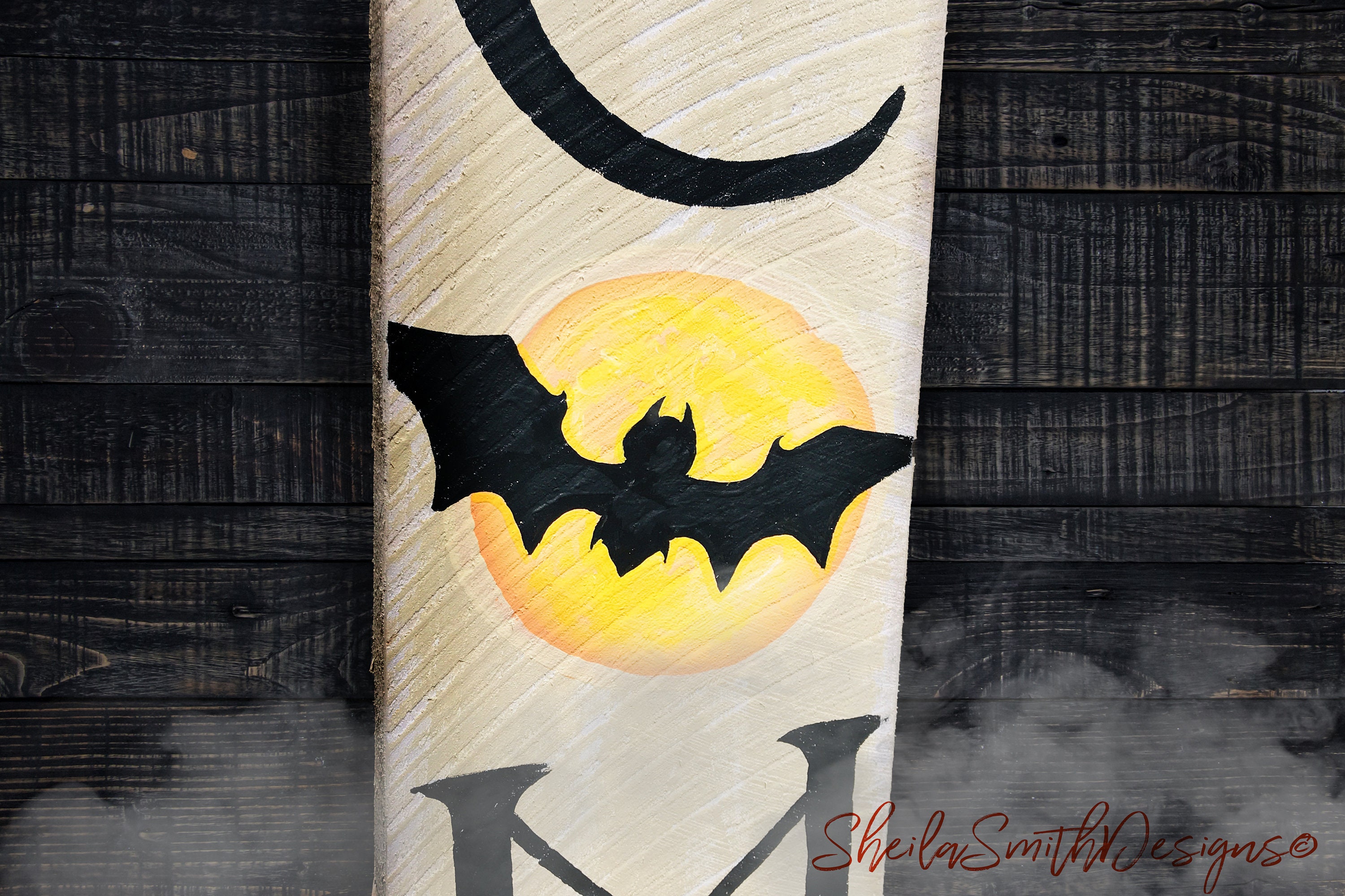 Halloween Sign, Halloween Decor, Halloween Spooky Welcome Sign, Front ...