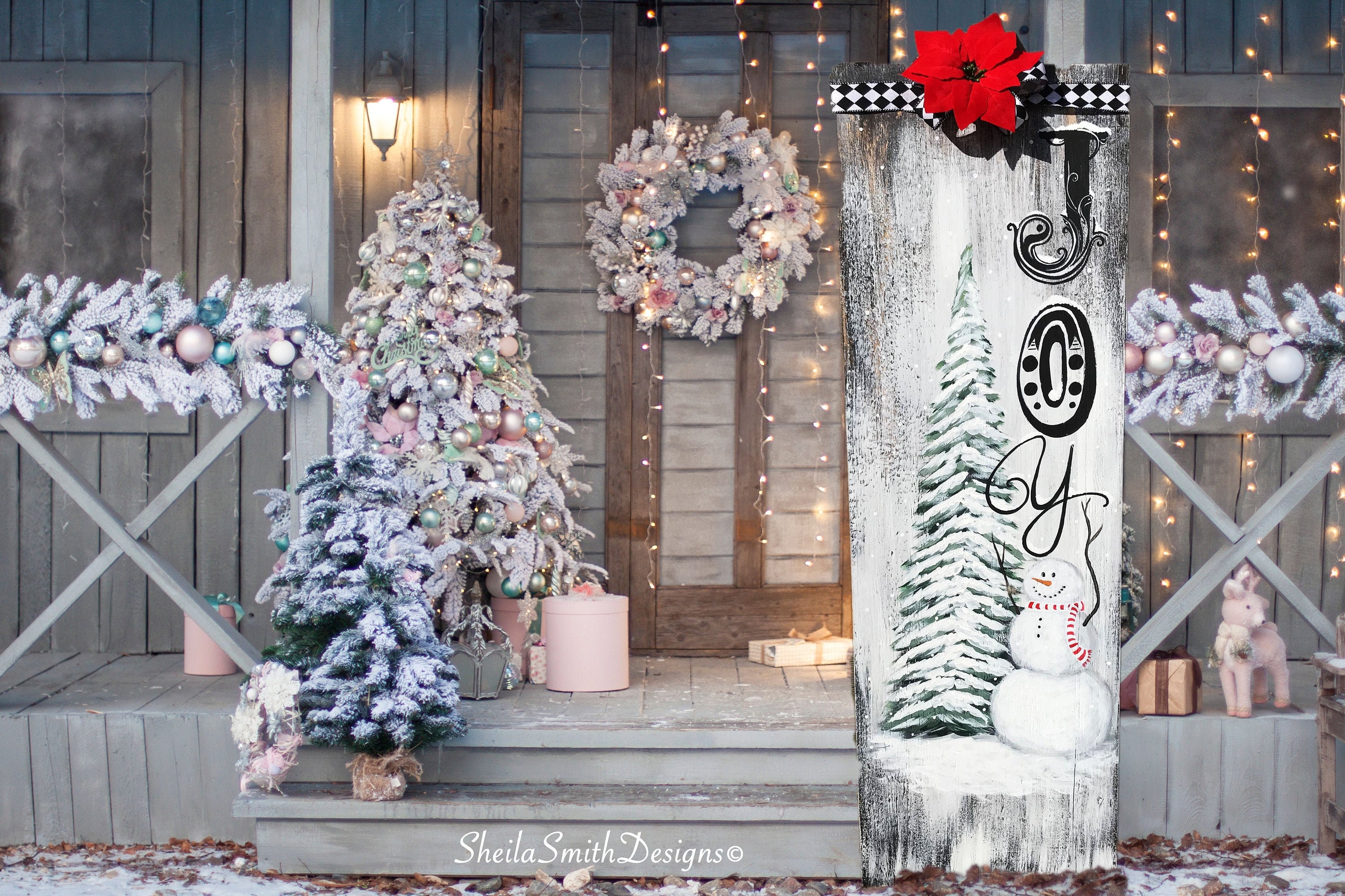 Winter Welcome Sign, Joy Snowman Sign, Vertical Front Door Sign ...