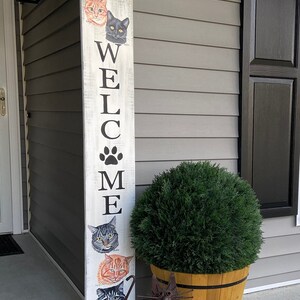 PET WELCOME SIGN, Custom Pet Sign, Dog Sign, Cat Sign, Vertical Front ...