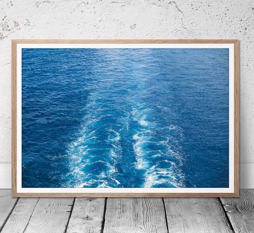 Turquoise Blue Ocean Prints, Bahamas Cruise Wall Art, Printable Blue ...