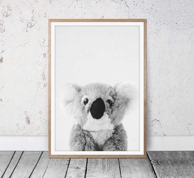 Koala Bear Print Baby Shower Gift Nursery Animal Art - Etsy