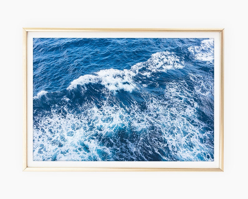 Blue Ocean Prints, Tropical Art, Caribbean Water Photography, Coastal ...