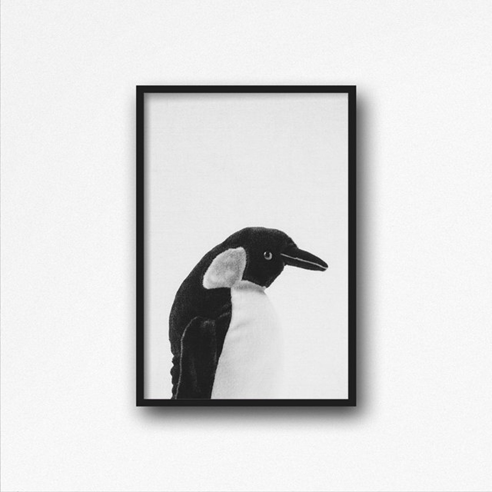 Penguin Print Side Penguin Profile Printable Zoo Nursery - Etsy