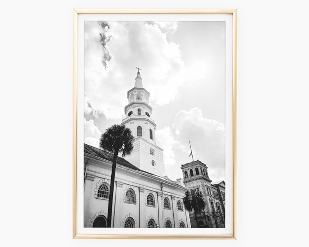 Charleston Print Download, St Michaels Church, Charleston SC ...