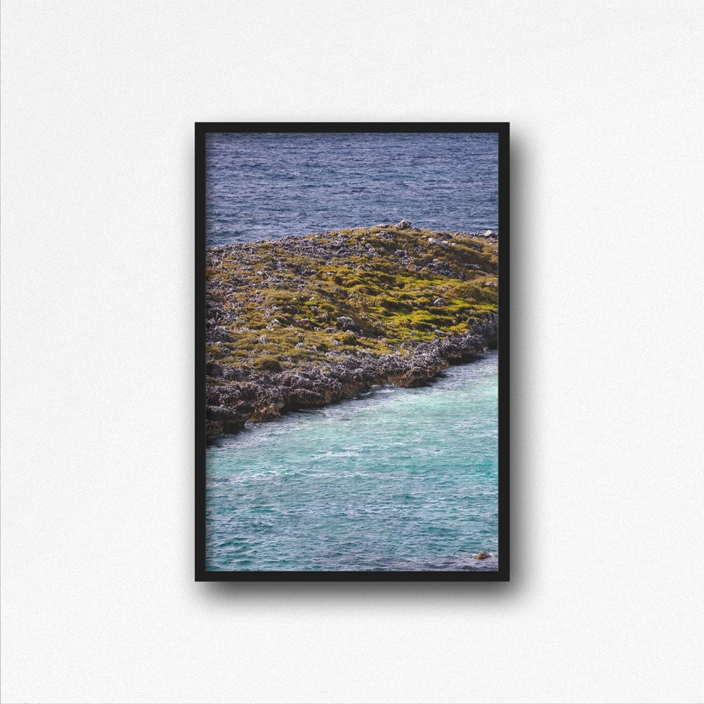 Coastal Prints Blue Ocean Print Caribbean Photography - Etsy