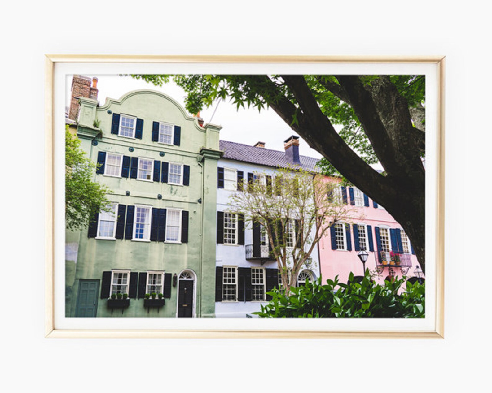 Charleston Prints Download, Rainbow Row, Charleston SC, Charleston Art Print, South Carolina Art ...