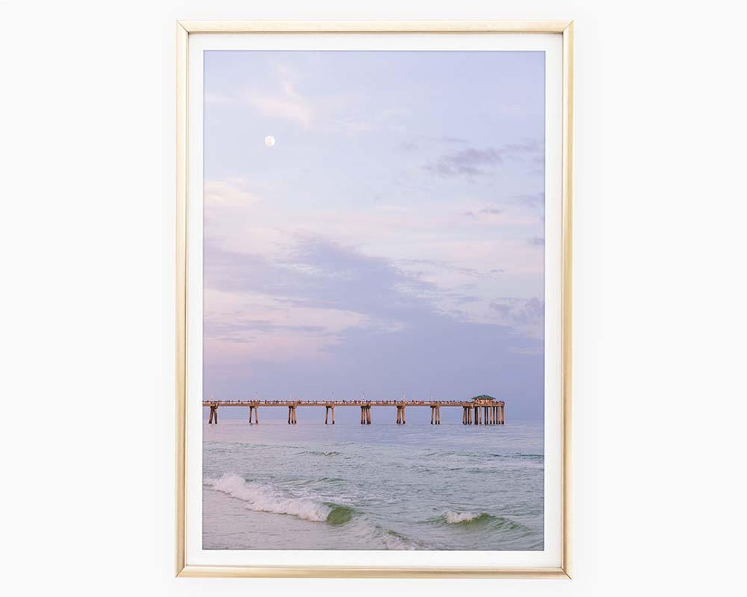 Destin Florida Photos, Moonlit Pier, Ocean Prints, Beach Photography ...