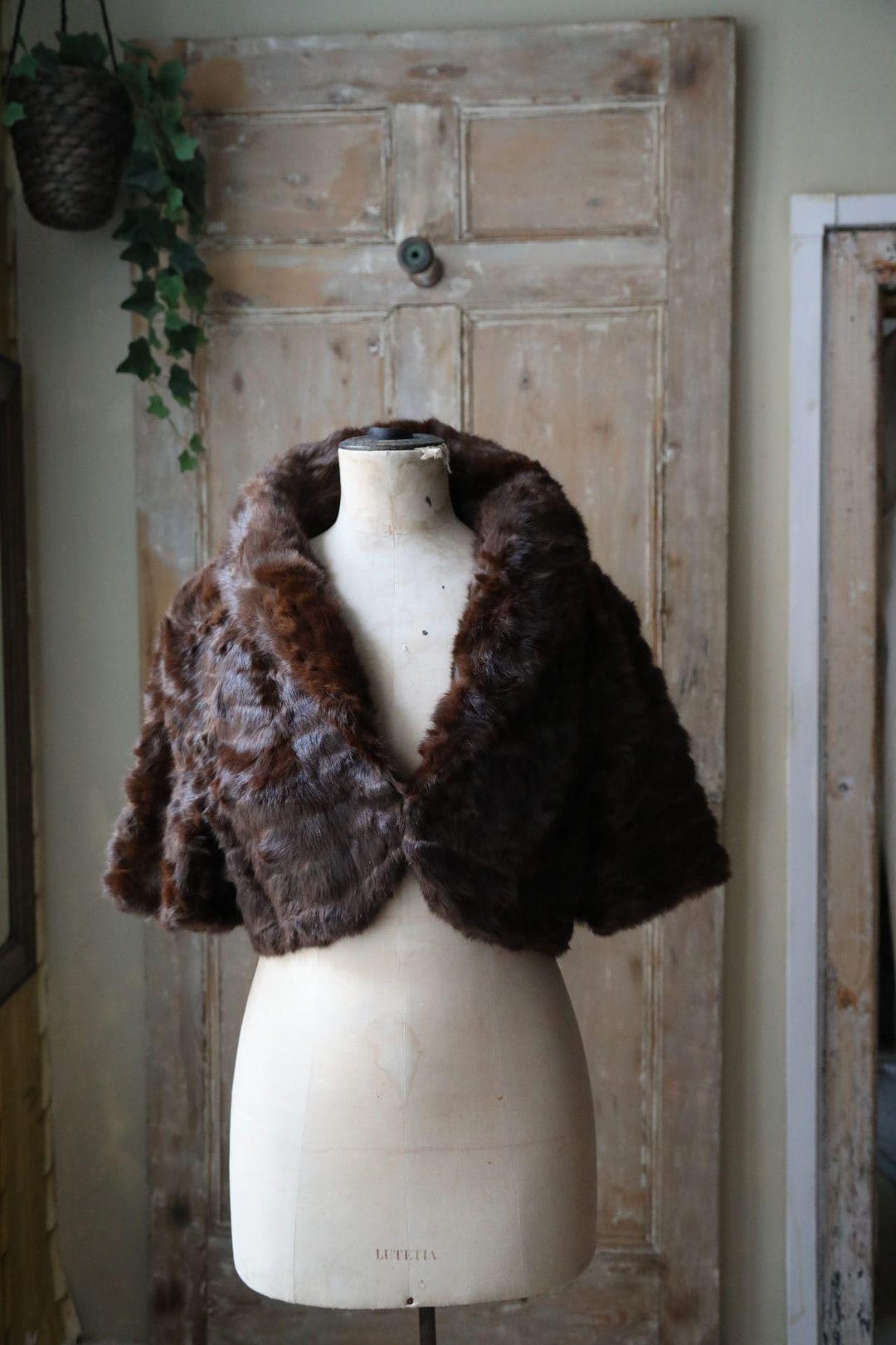 Vintage 1940s Mink Fur Coat – Dark Brown – Original Swing Cropped ...