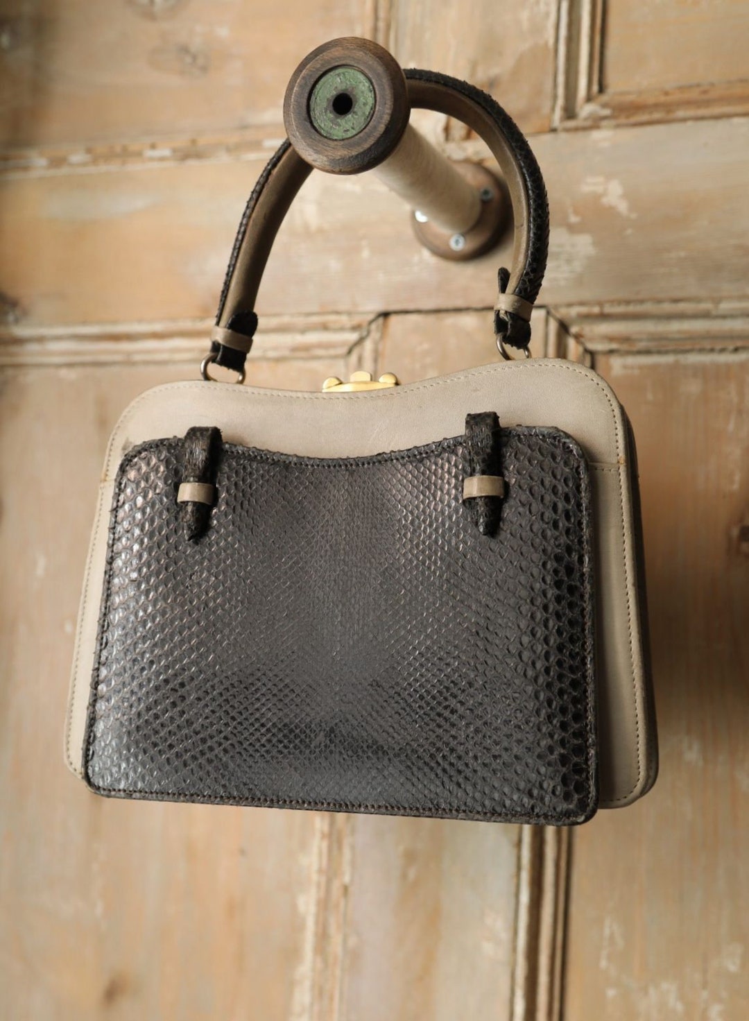 Vintage Handbag, Vintage Bag, Vintage 40s Purse, 1940s Classic, Leather ...