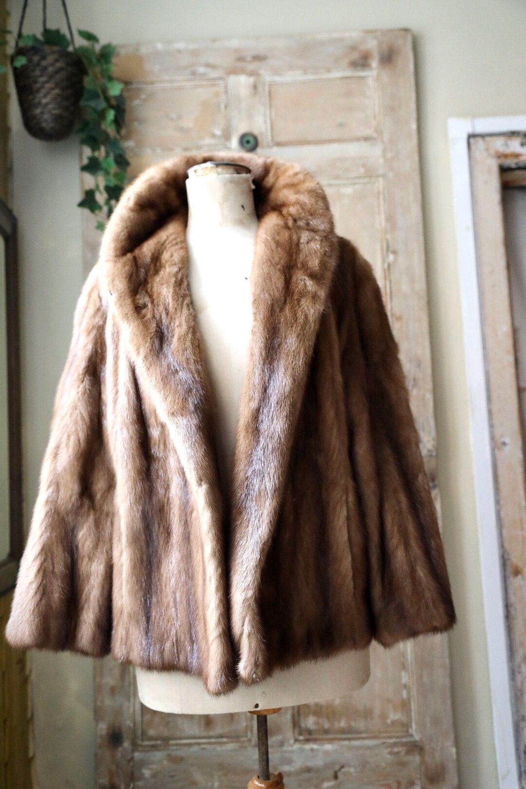 Vintage 1940s Mink Fur Coat Mid Walnut Brown Elegant Soft - Etsy