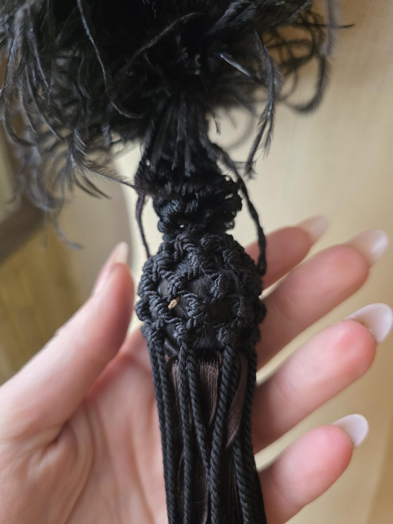 Vintage Early 1900s Black Ostrich Feather Boa Silk Tassels – Flapper ...