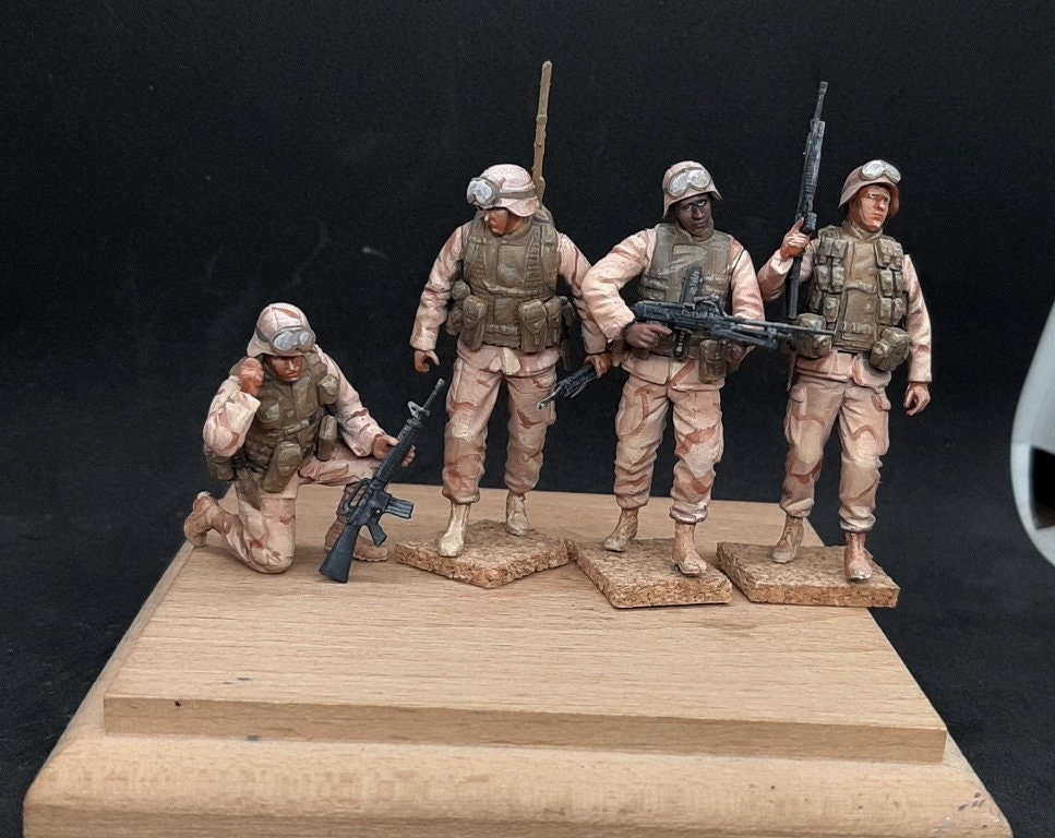 Painted Miniatures US Marines 4x Scale 1:35 - Etsy