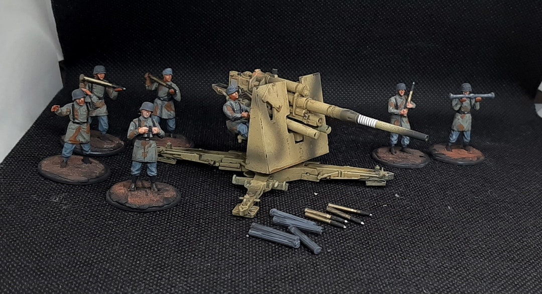 Bolt Action Game - Painted 88mm Flak 37 With Crew - Etsy Australia