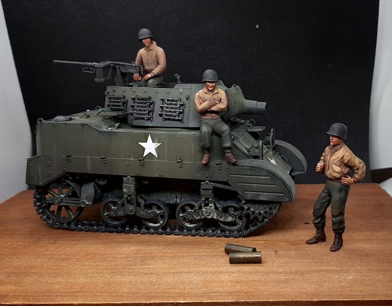 1/35 Painted US Howitzer Motor Carriage M8 + Crew - Etsy