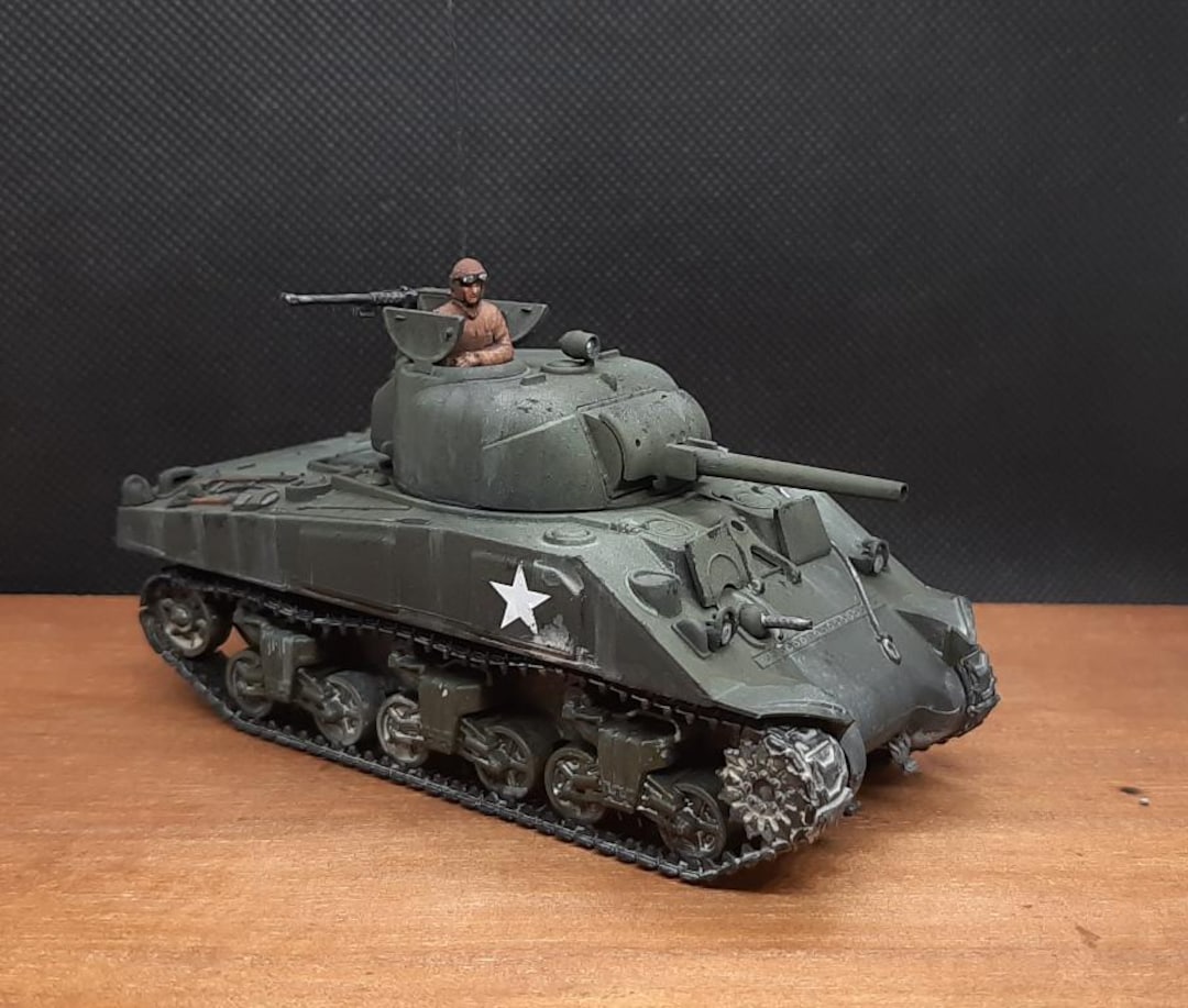 Scale 1/56 Painted Bolt Action M4 Sherman 75mm - Etsy