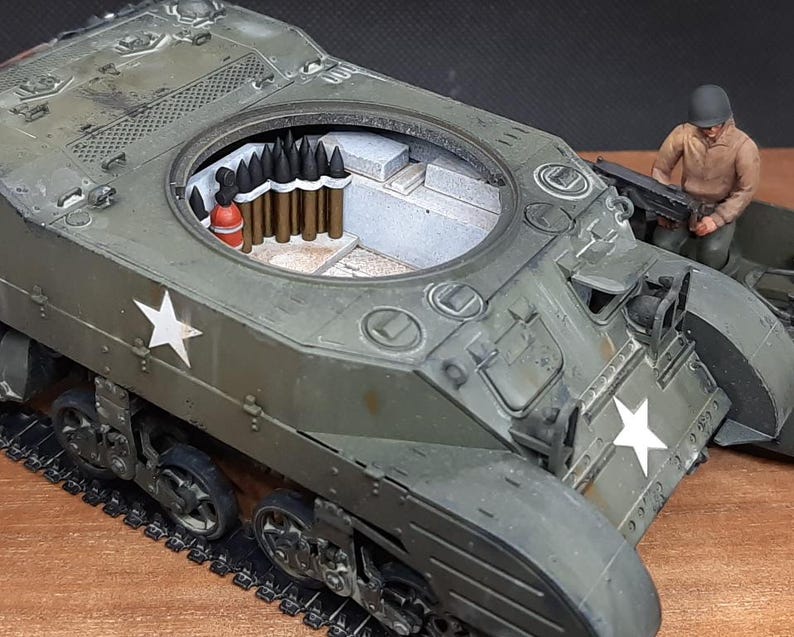1/35 Painted US Howitzer Motor Carriage M8 + Crew - Etsy