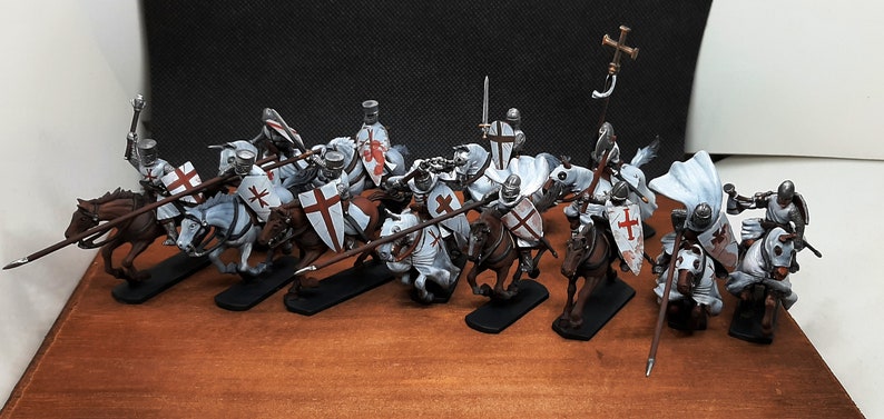 Painted Miniatures 28mm Templar Knights Cavalry, 12 Figures - Etsy