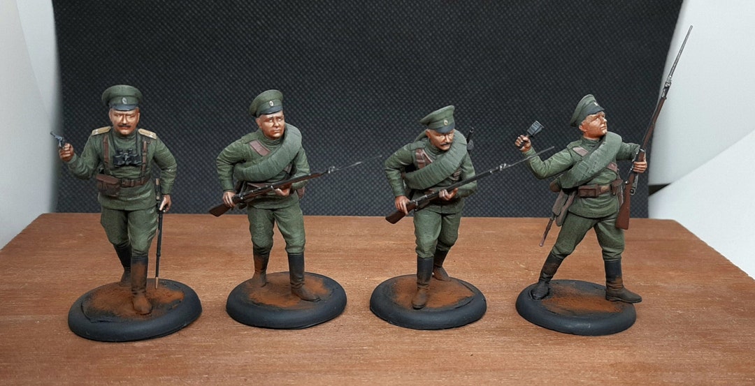 Painted Miniatures - WWI Russian Infantry 4 Figures Scale 1/35 - Etsy