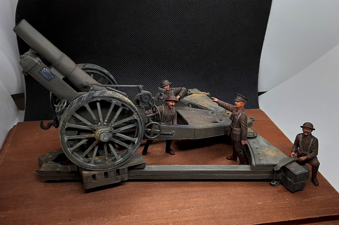 Painted Miniatures - Howitzer WW1 BL 8-inch Howitzer + Crew (4 Figures ...