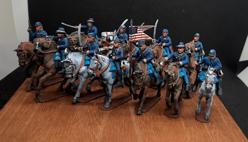 Painted Miniatures 28mm - American Civil War Cavalry, 12 Figures - Etsy
