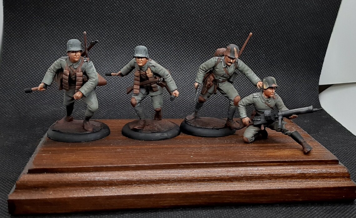 Painted Miniatures - German Sturmtruppen 1918, 4 Figures Scale 1/35 - Etsy