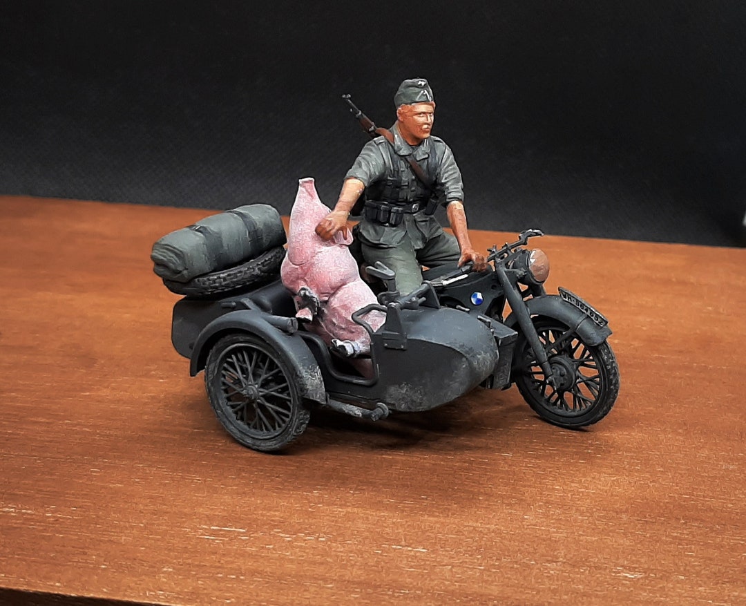 Painted Miniatures - German Motorcycle R12 + Crew Scale1/35 - Etsy