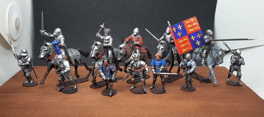 Painted Miniatures 28mm Medieval English King and Knights - Etsy