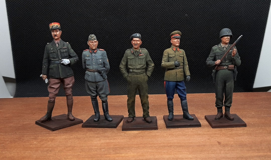 Painted Miniatures WWII Famous Generals, 5 Figures Scale 1/35 - Etsy