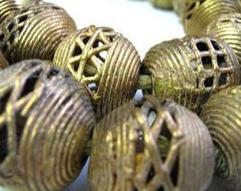 Beads African Brass Woven Bundle Beads - Etsy