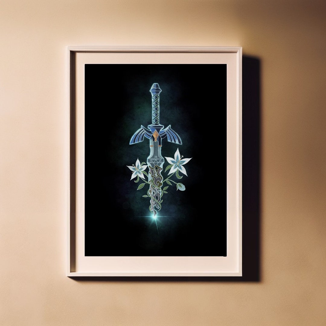 The Decayed Master Sword | Fantasy Painting | Digital Print - Etsy