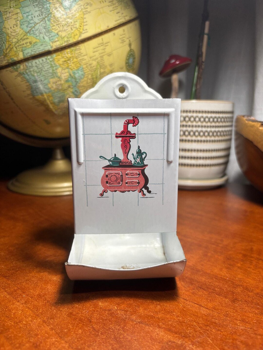 Vintage Tin Metal Matchbox Holder - Etsy