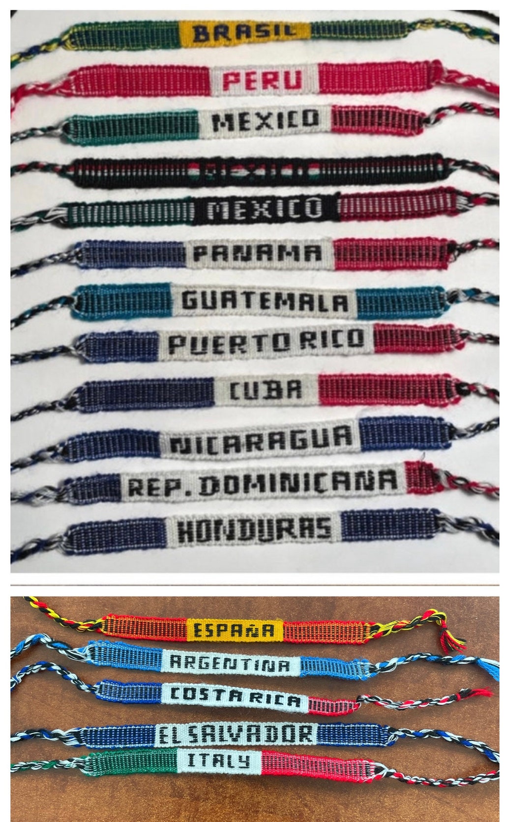 Handwoven Latin Bracelets Shipping Included NOT Customizable - Etsy