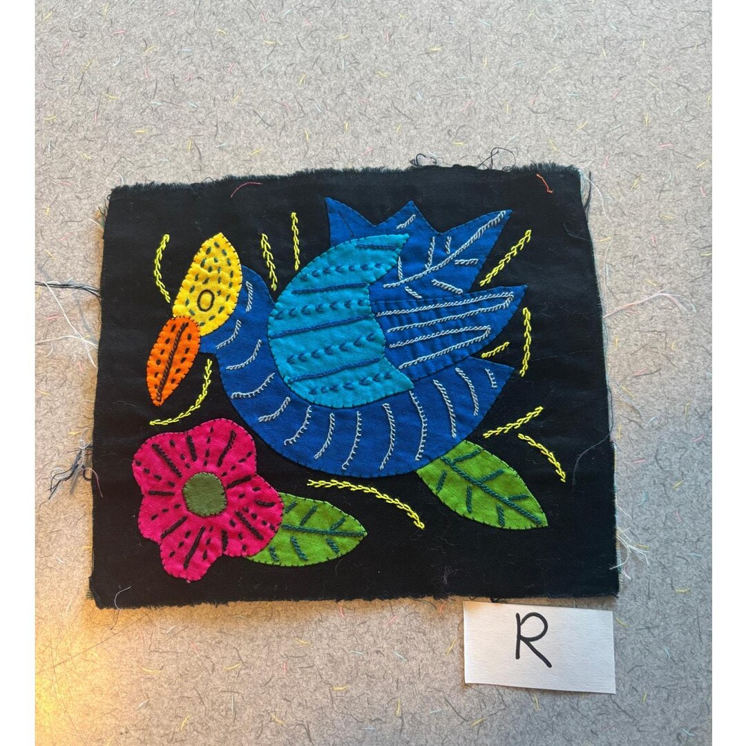 Handmade Panama Kuna Mola Blue Bird Panel # R - Etsy