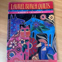 Laurel Burch Fantasticats Fabric: Dark Purple Flutterbyes, 100% Cotton ...