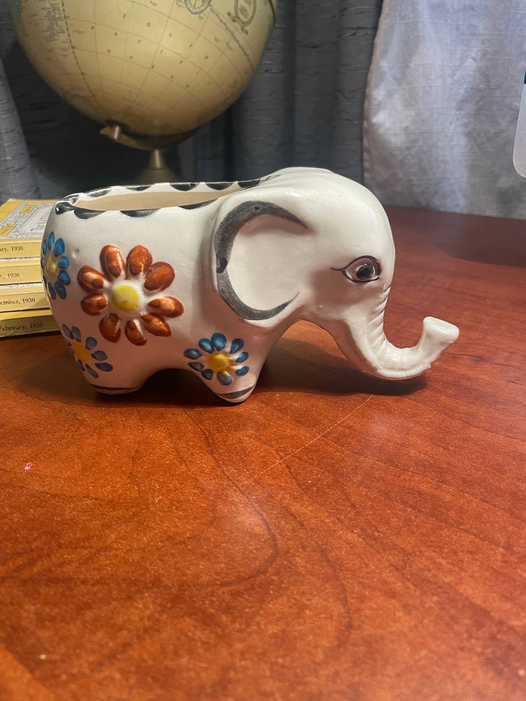 Vintage Mexican Elephant Planter - Etsy