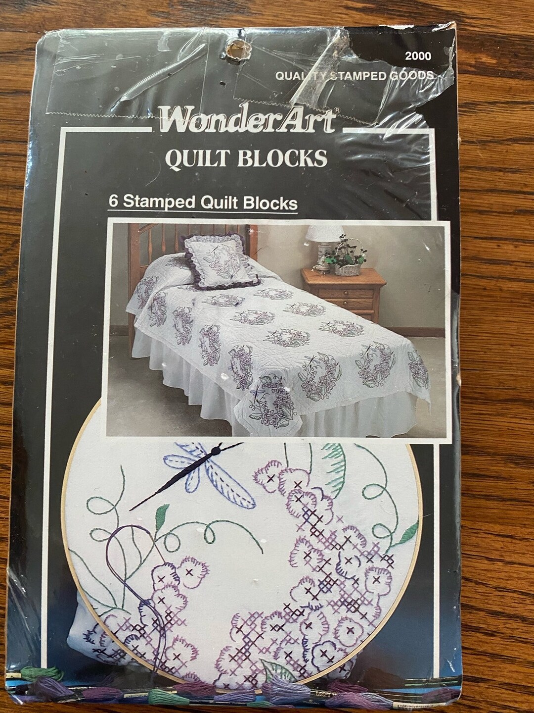 Lilacs Wonderart Stamped Quilt Block Kit - Etsy