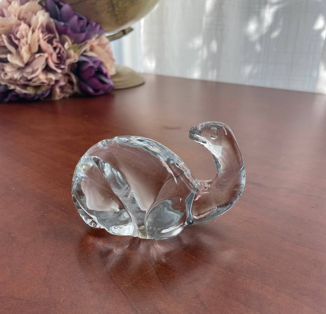 Silvestri Mouth Blown Glass dinosaur Paperweight - Etsy