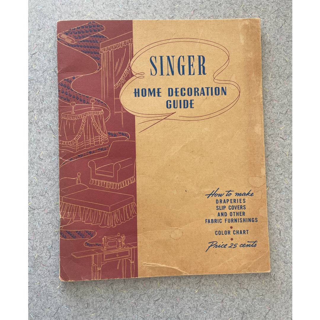 Vintage 1940's Singer Home Decoration Guide - Etsy