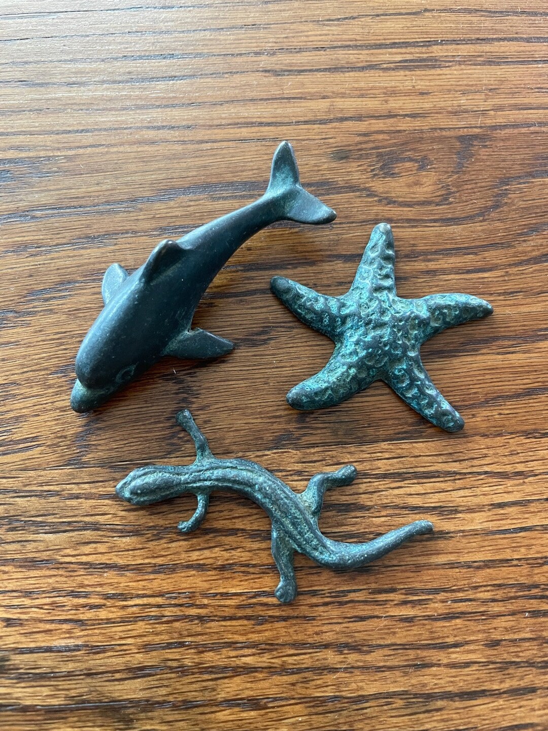 Small Metal/brass Sea Critters Figurines - Etsy