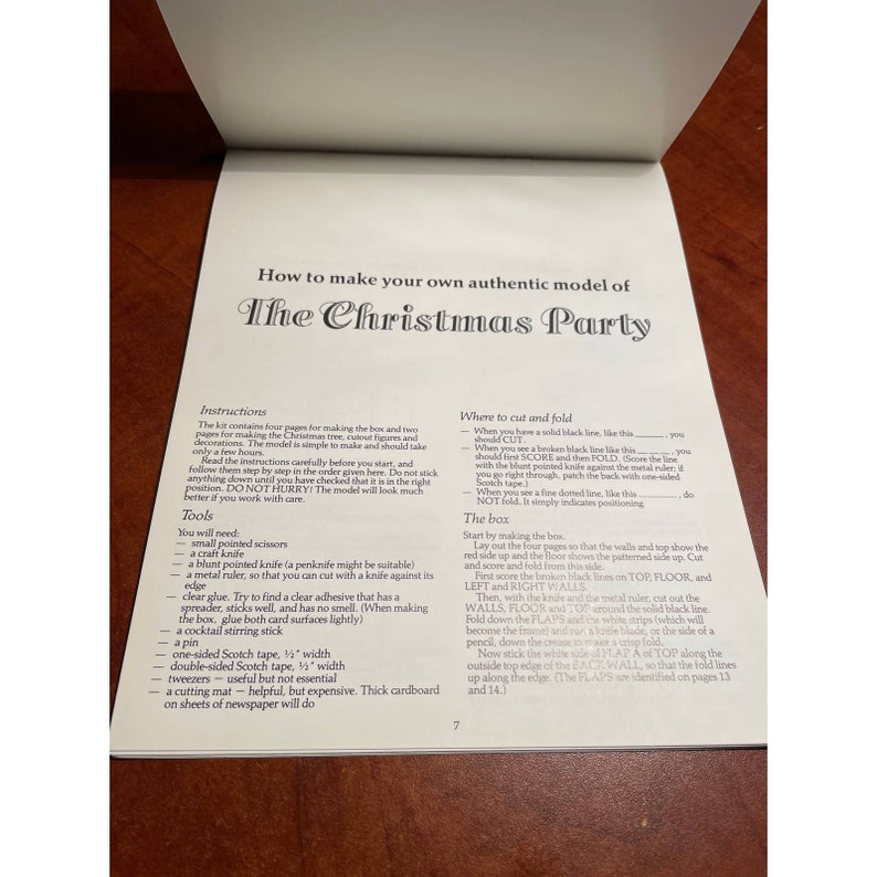 The Christmas Party Paper Model - Etsy