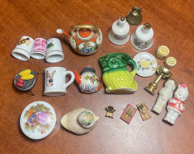 Vintage Ceramic Miniatures Bundle 18 Pcs - Etsy