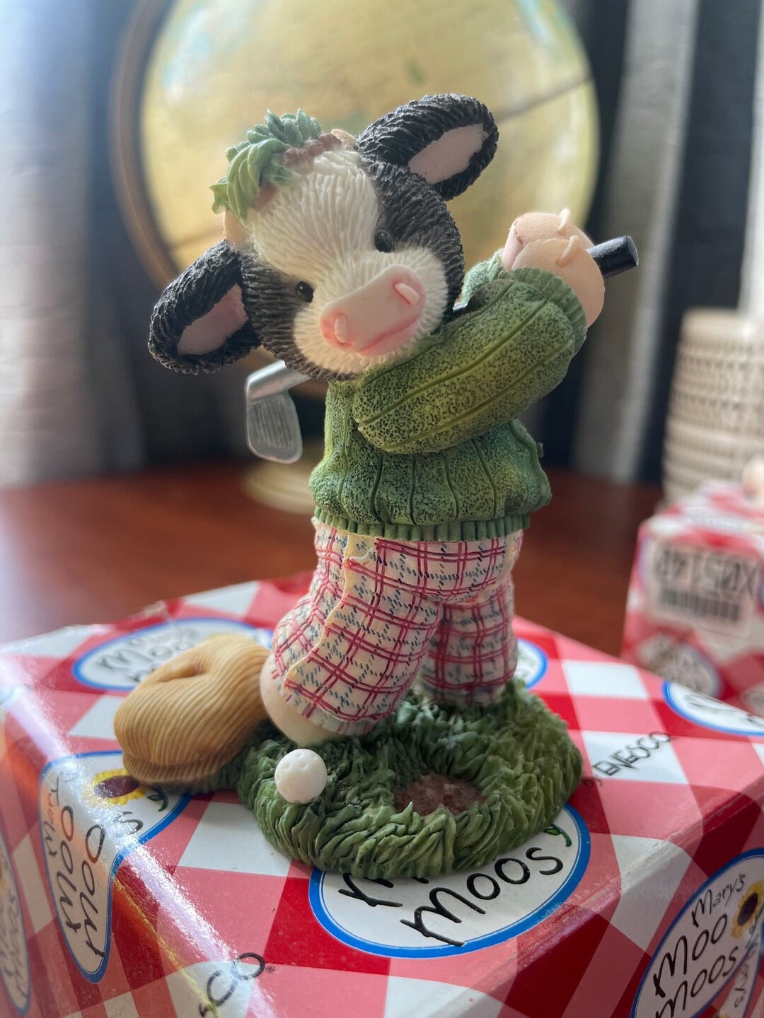 Mary Moo Moo's Figurine My Hat's off to Moo male Golfer - Etsy