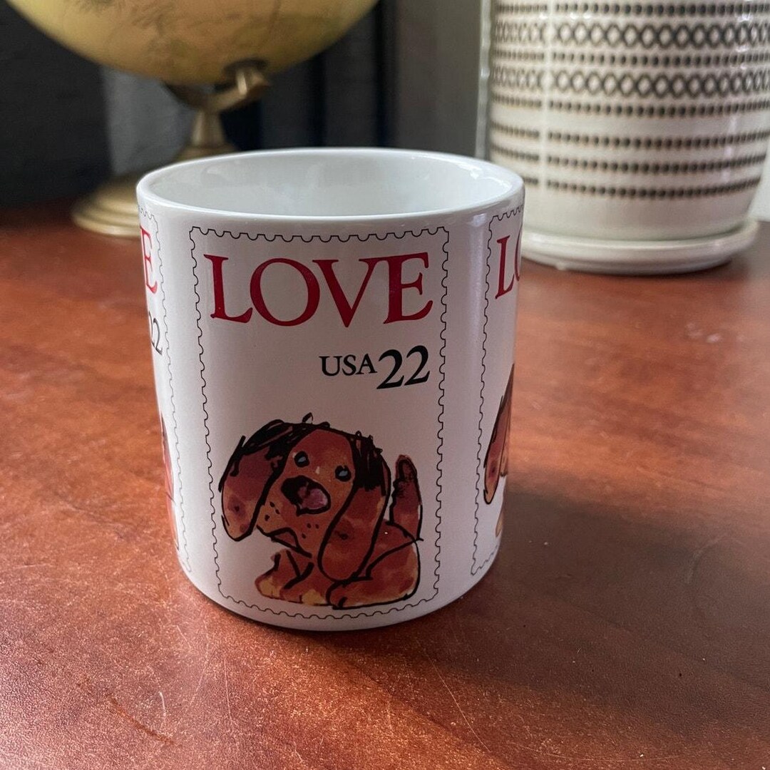 Retired 1997 USPS Dog Stamp Coffee Mug - Etsy