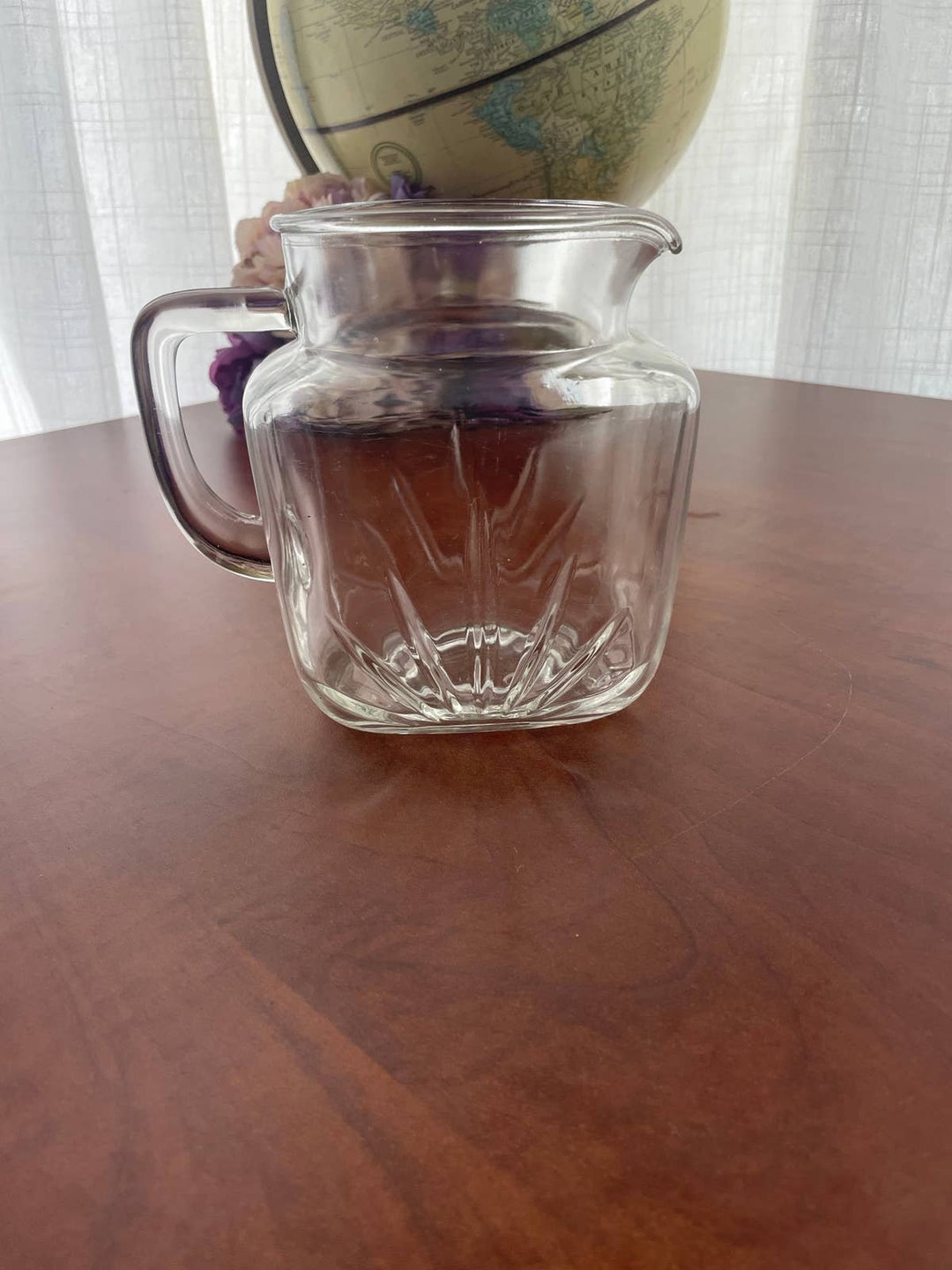 Vintage Federal Glass Star Pattern Pitcher - Etsy