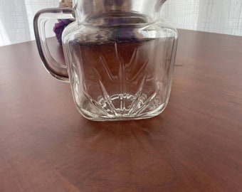 Vintage Small Star Pitcher by Federal Glass Co. Depression - Etsy