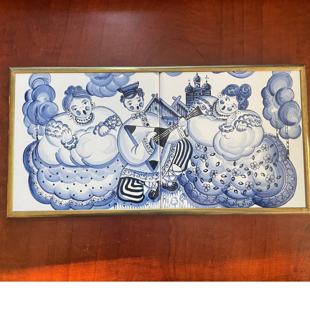 Moscow Hand Painted Decorative Tile Art - Wall Hanging - Etsy