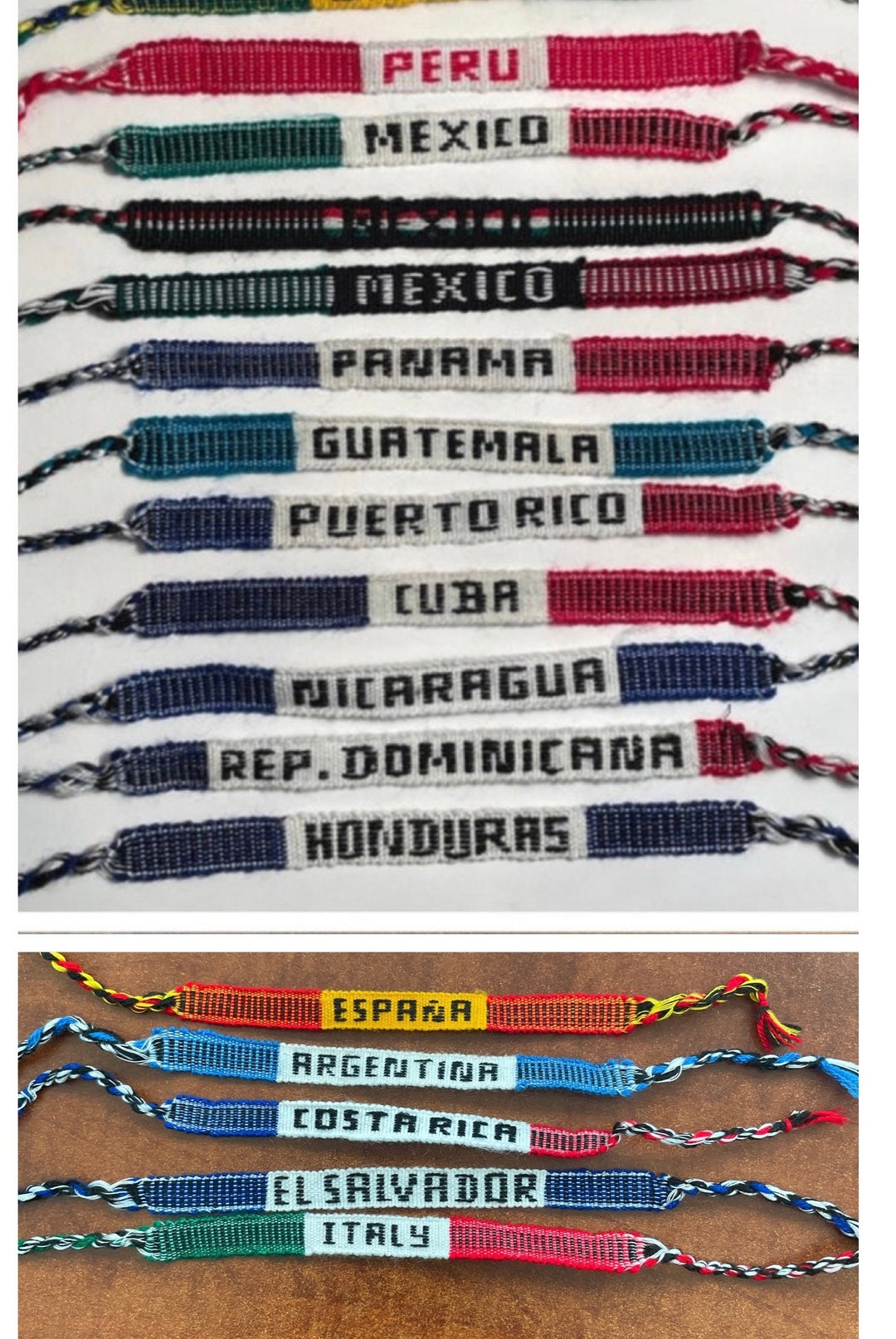 Handwoven Latin Bracelets - Shipping Included NOT Customizable - Etsy
