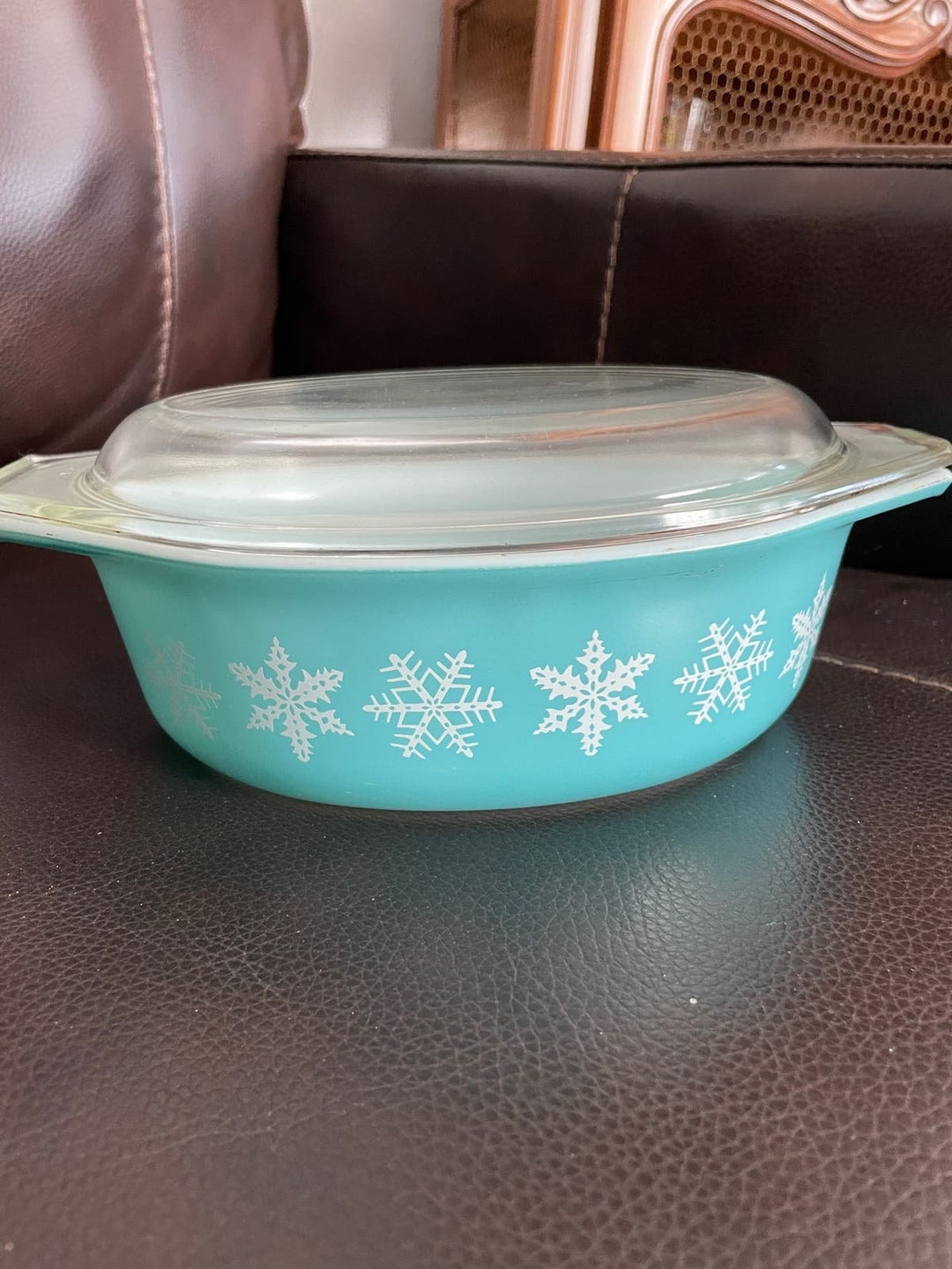 Vintage Aqua Snowflake Pyrex Casserole 1 1/2 Qt 043 - Etsy